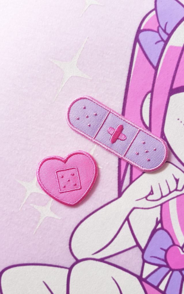 Pink Heart Bandage Patch (iron-on) – Jelly Ultra